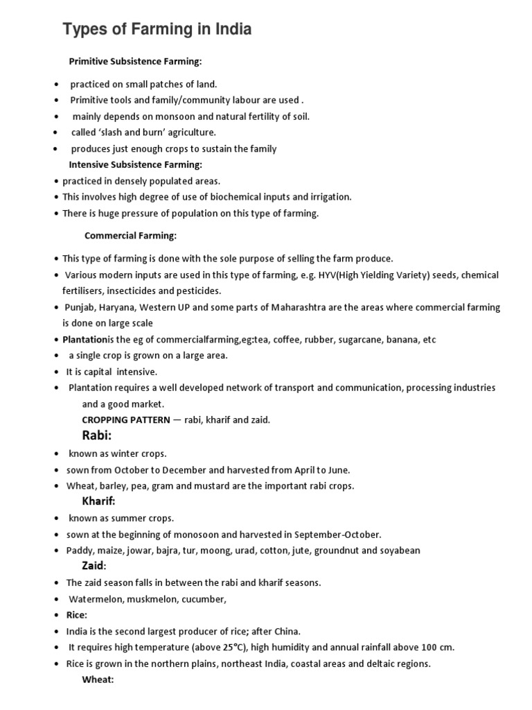 AGRICULTURE Class 10 PDF | PDF | Agriculture | Intensive Farming