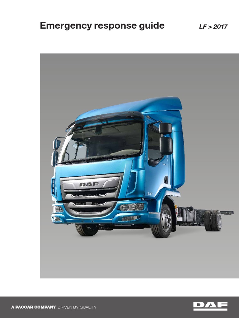 DAF LF Emergency Response Guide | PDF | Wheeled Vehicles | Automotive ...