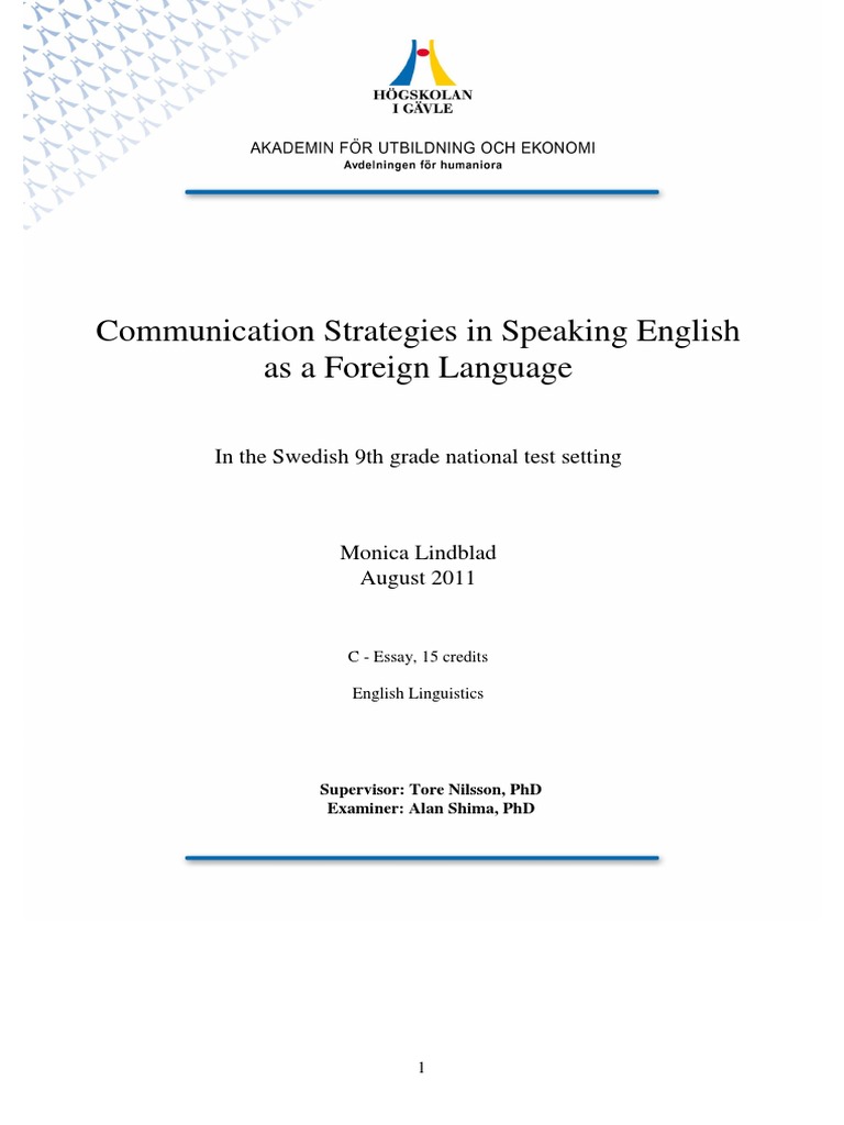 English Language Research For Speaking As A Foreing Lang | PDF | Second ...