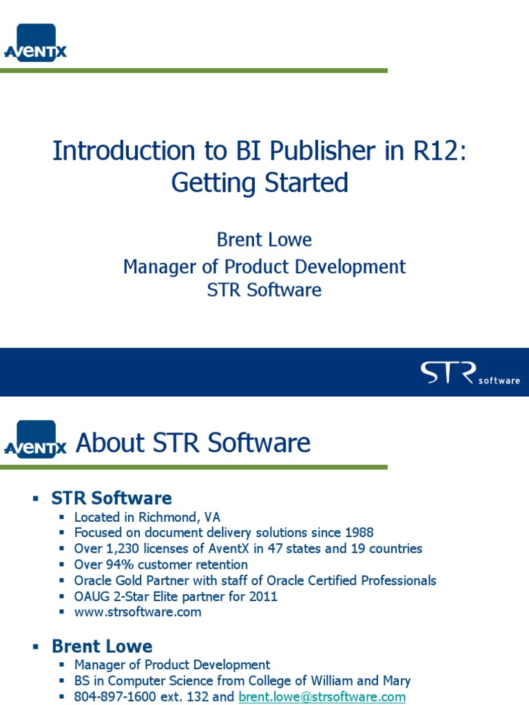 Introduction To Oracle BI Publisher in R1 | PDF | Fax | Computer Science