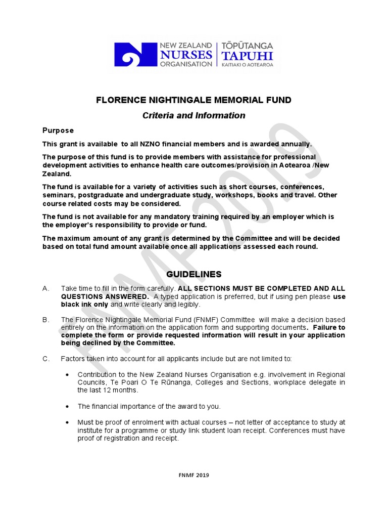 2019 FNMF Application Form | PDF | Grant (Money) | Receipt