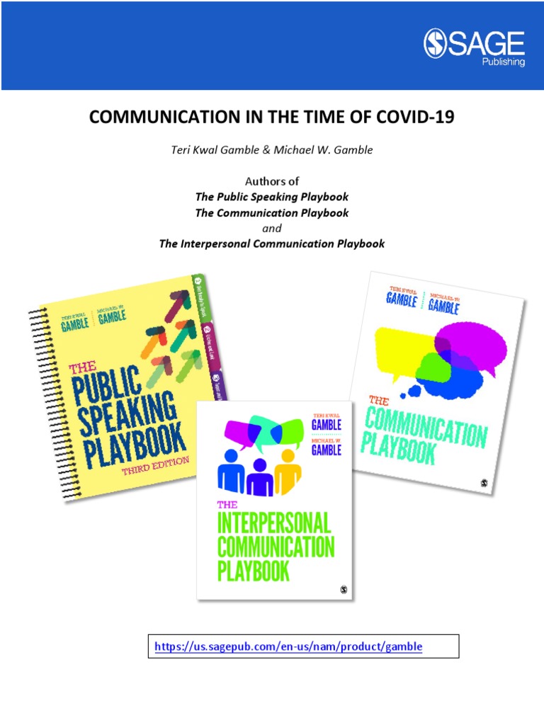 Communication in The Time of Covid Gamble Gamble | PDF | Nonverbal ...