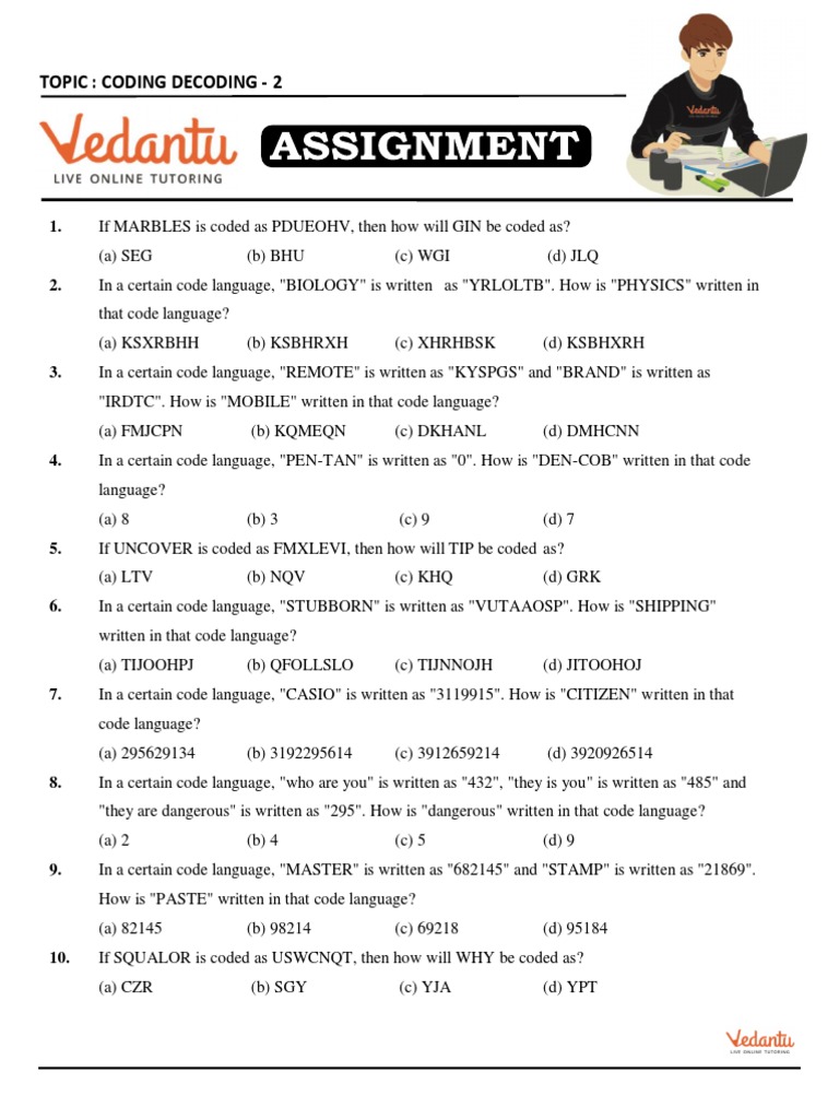 Coding Decoding - 2 | PDF | Linguistics | Human Communication