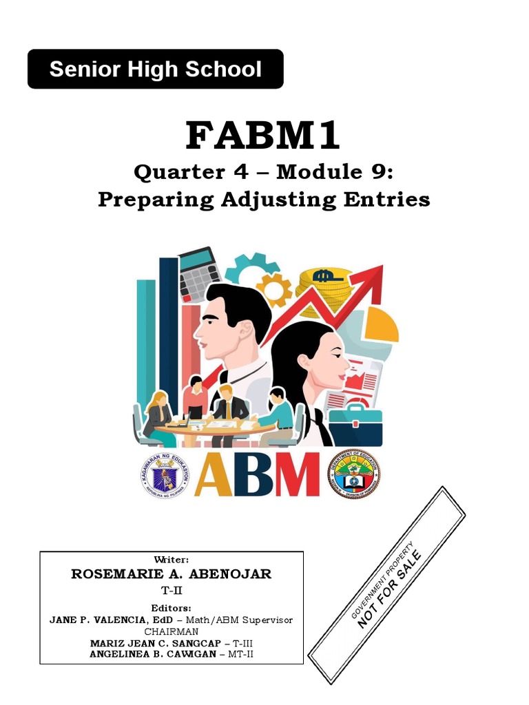Fabm1: Quarter 4 - Module 9: Preparing Adjusting Entries | PDF ...