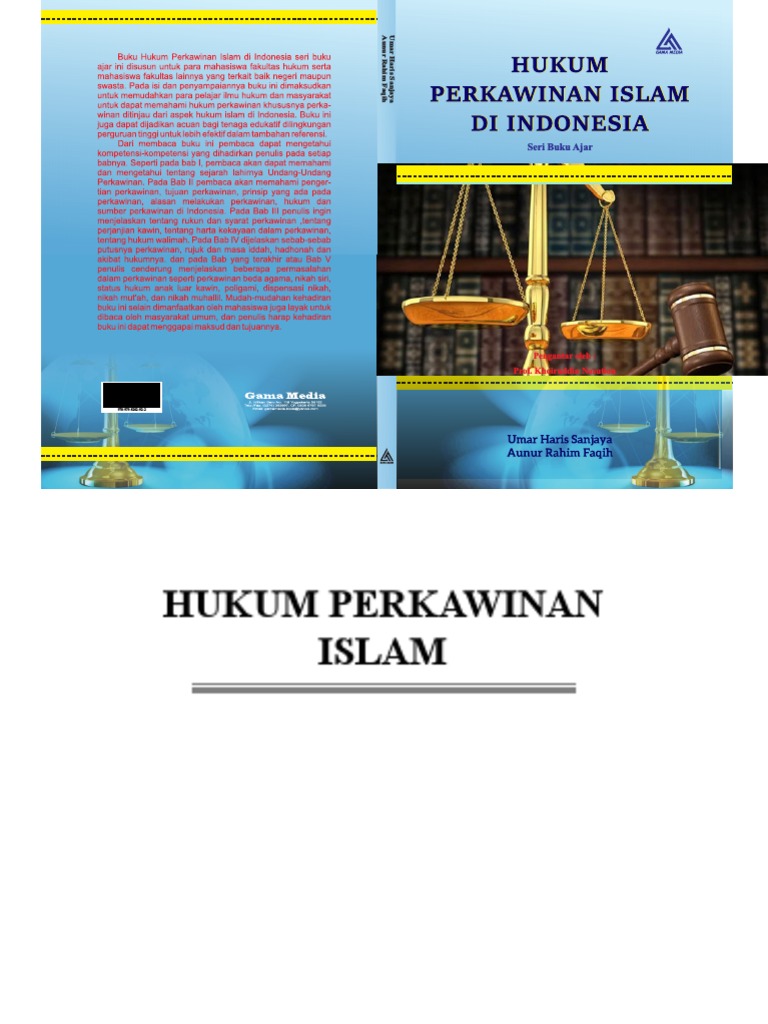 Umar Haris Sanjaya Dan Aunur Rahim Faqih Hukum Perkawinan Islam Di Indonesia | PDF