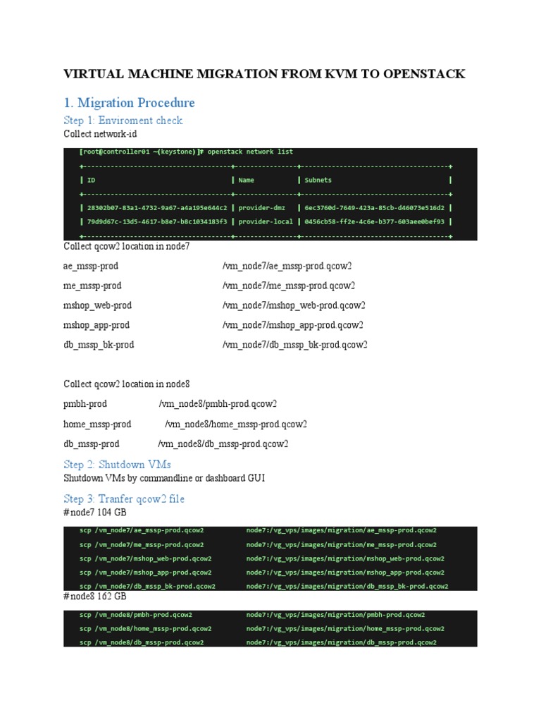 VM Migration From KVM To Openstack | PDF | Open Stack | Virtual Machine