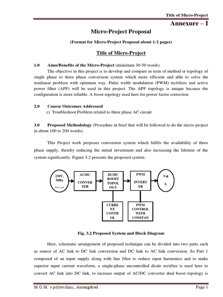 2) Annexure - I & Ii - Micro Project Report | PDF | Rectifier | Power ...