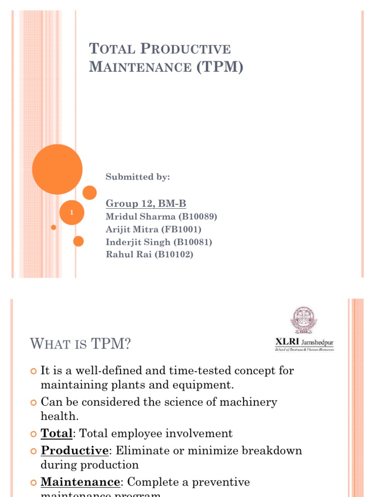 TPM Presentation | PDF | Business