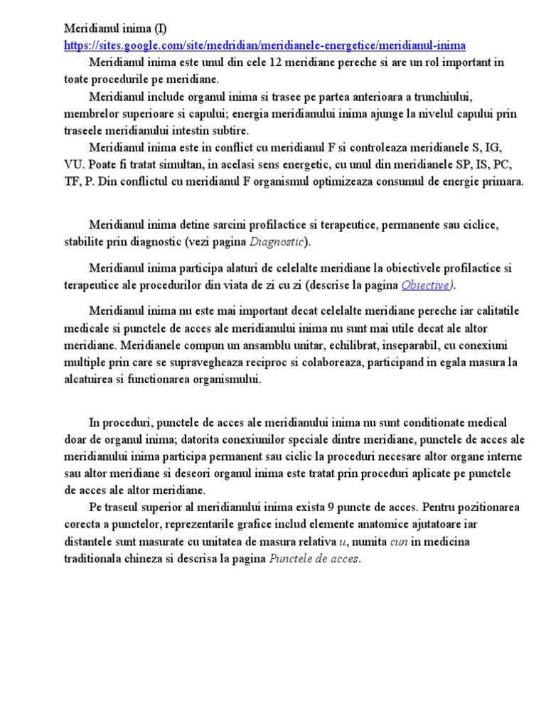 Meridianul Inima | PDF