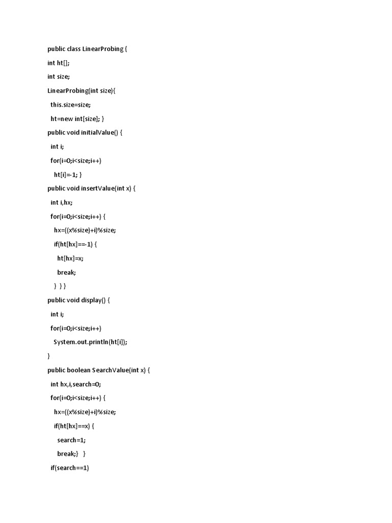 Linear Probing | PDF