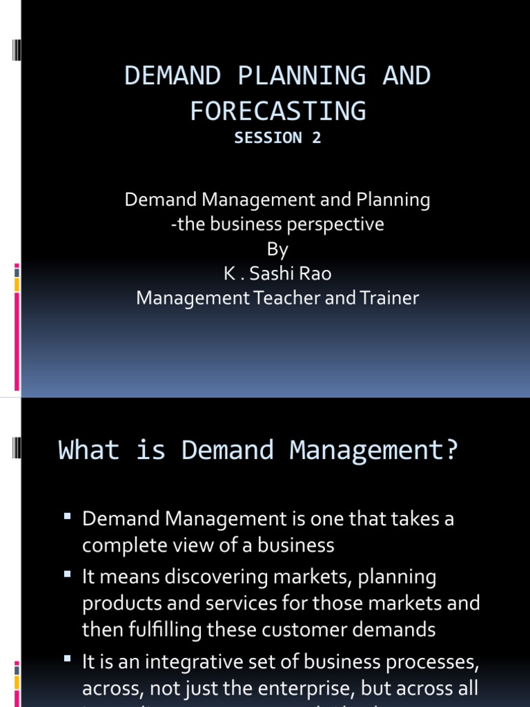 Demand Planning and Forecasting | PDF | Forecasting | Supply Chain ...