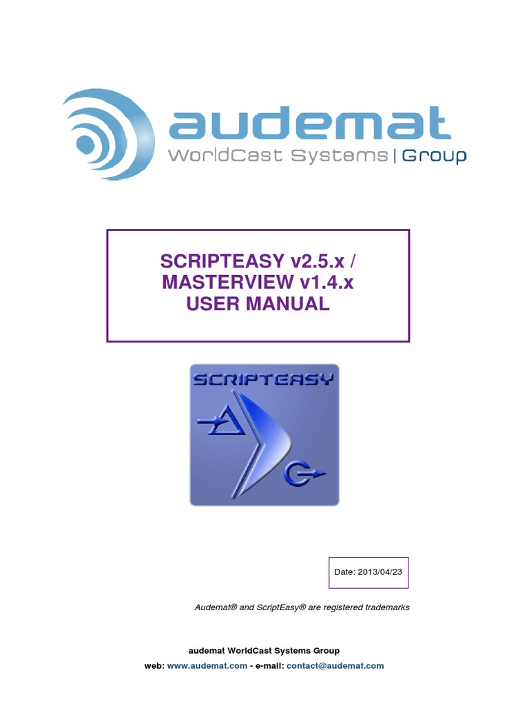 Script Easy Manual v2.5.x | PDF | Computer File | Menu (Computing)