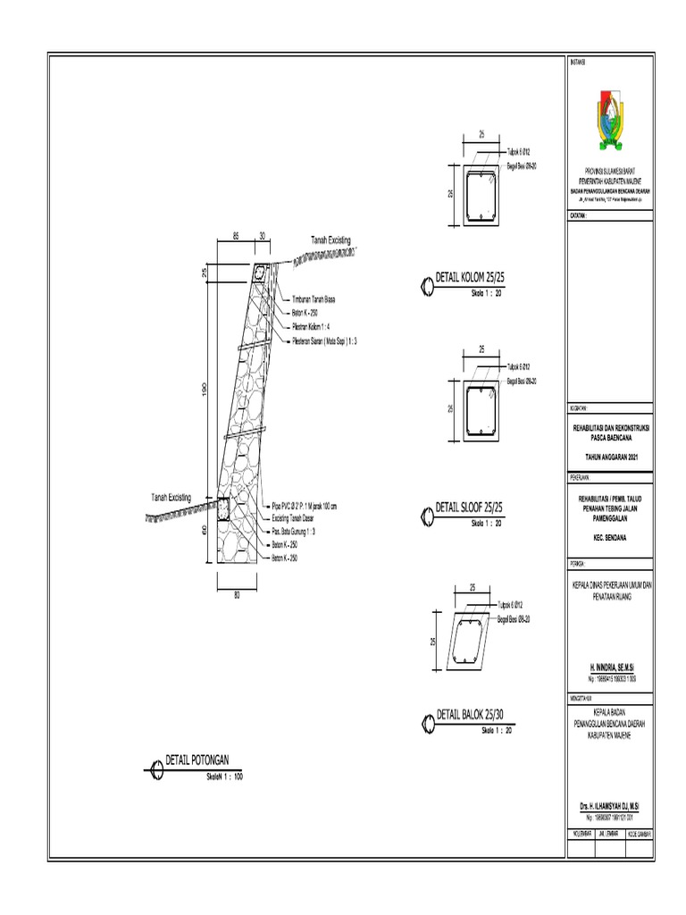 3.potongan Talud | PDF