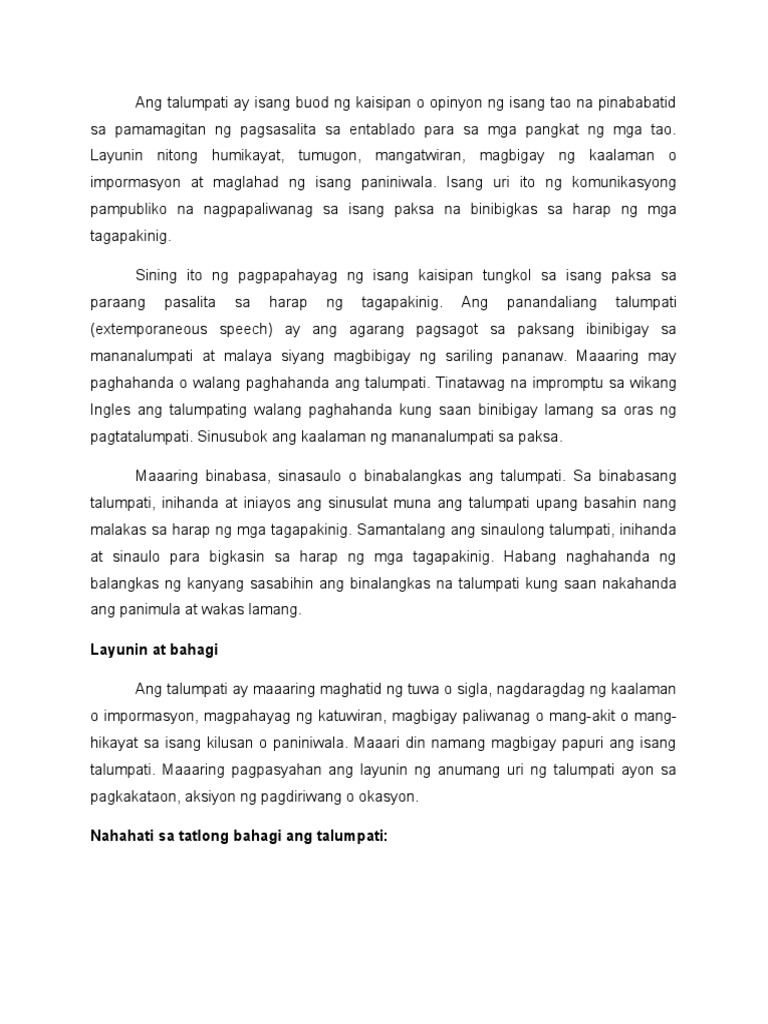Talumpati | PDF