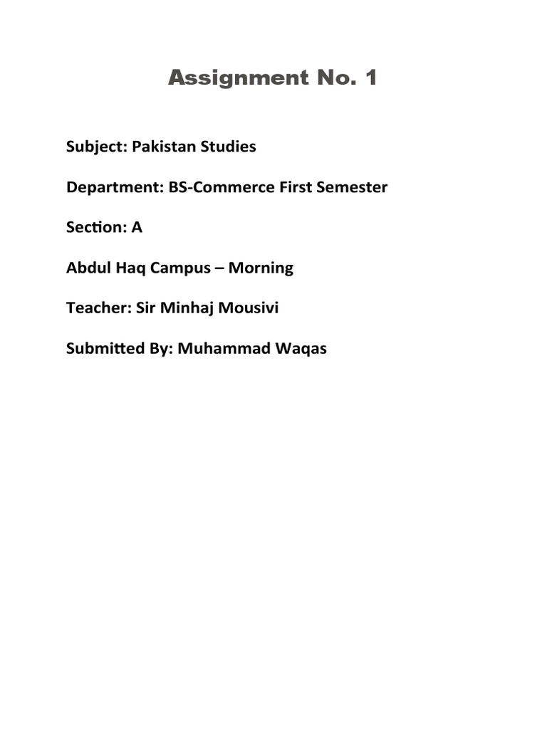 Waqas PST Assignment | PDF | Curriculum | Literacy