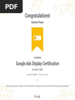 Google Ads Search Certification Award | PDF | Web Portals | Internet Search