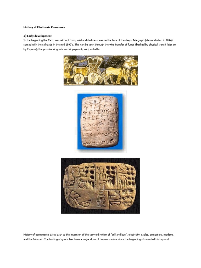 History and Evolution of E-Commerce | PDF | Electronic Data Interchange ...