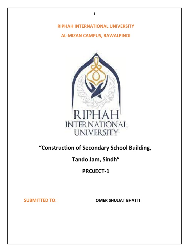 Project 1c-Construction of School | Download Free PDF | Economic ...