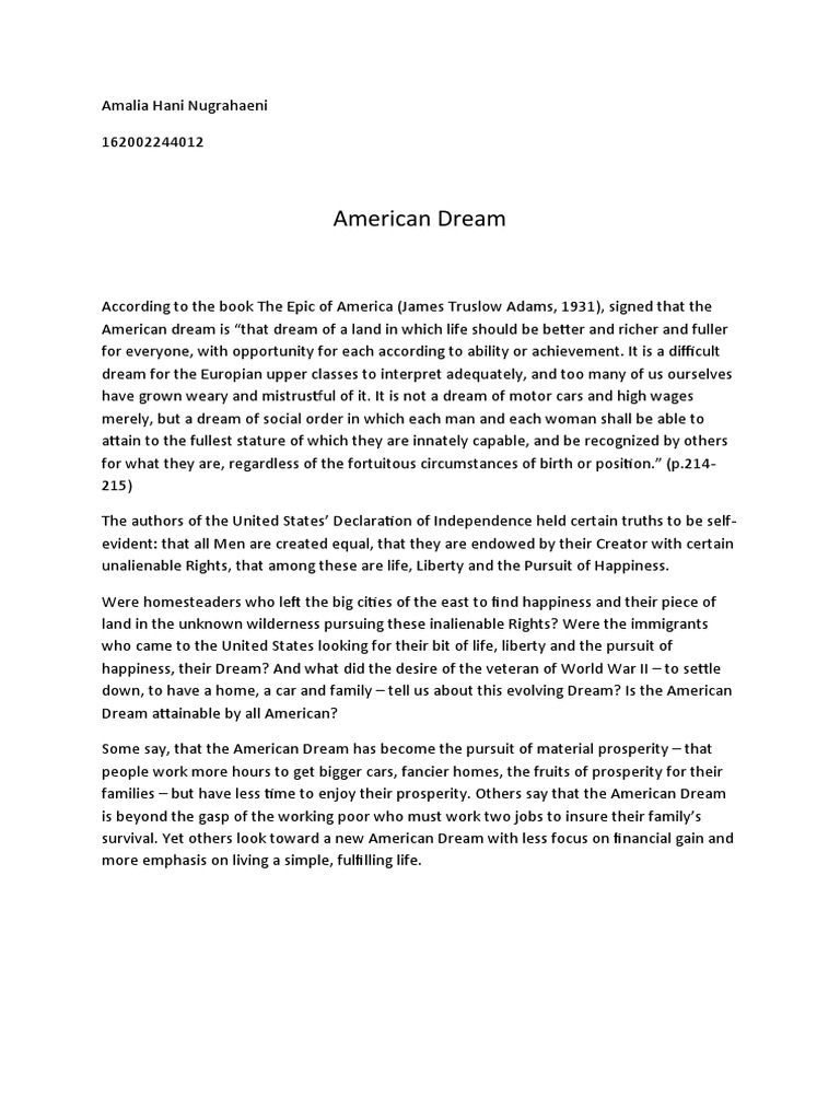 American Dream | PDF