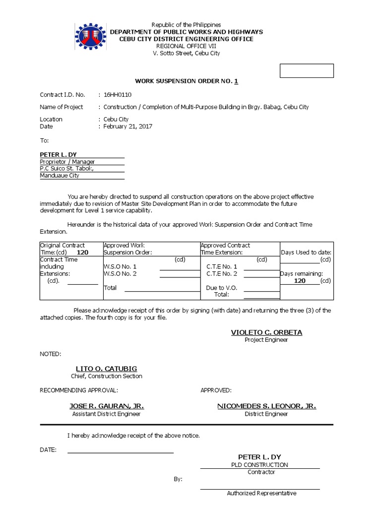Proposed Suspension Order | PDF | Philippines | Business