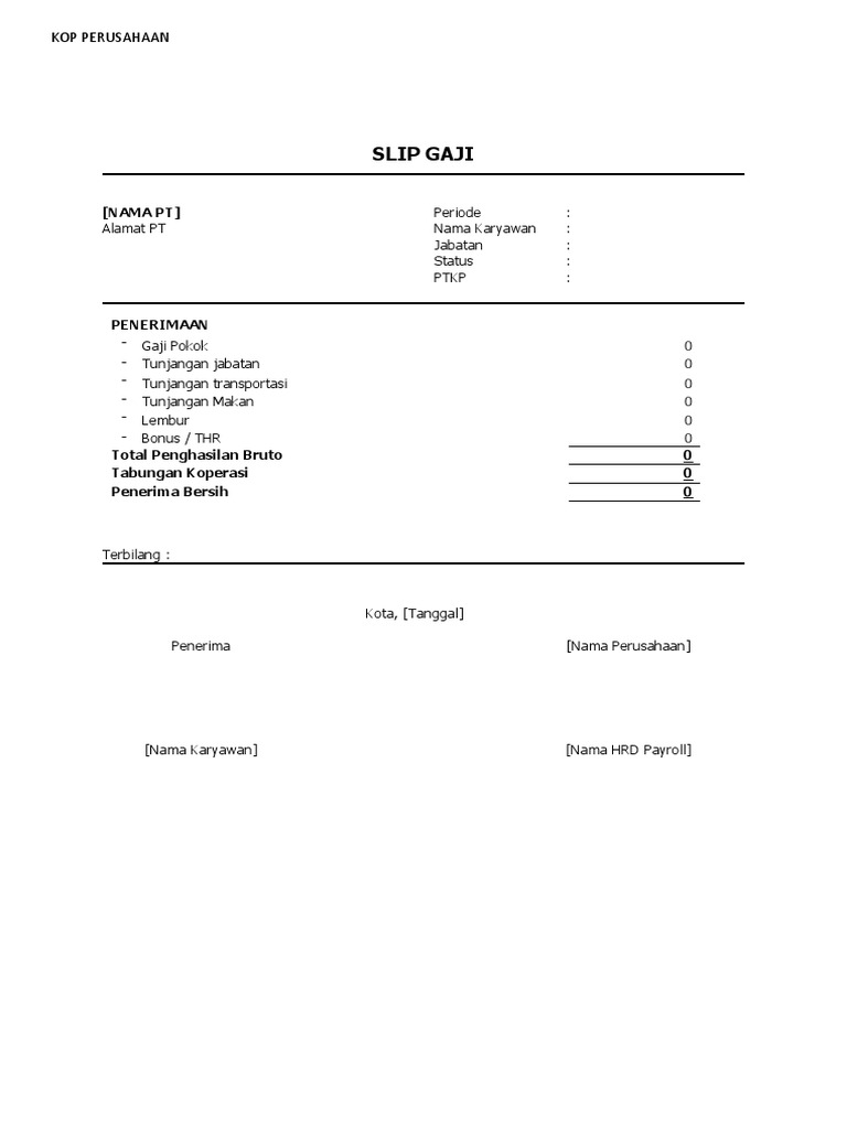 Format Slip Gaji | PDF