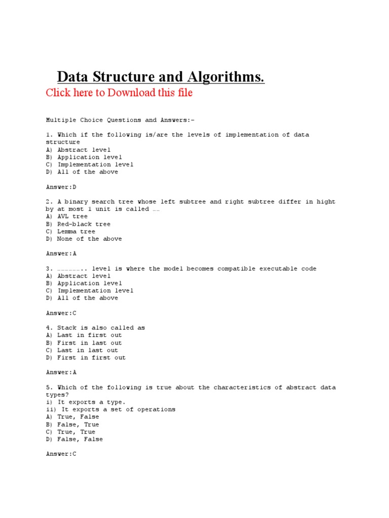 Data Structure And Algorithms Pdf Array Data Structure Queue 