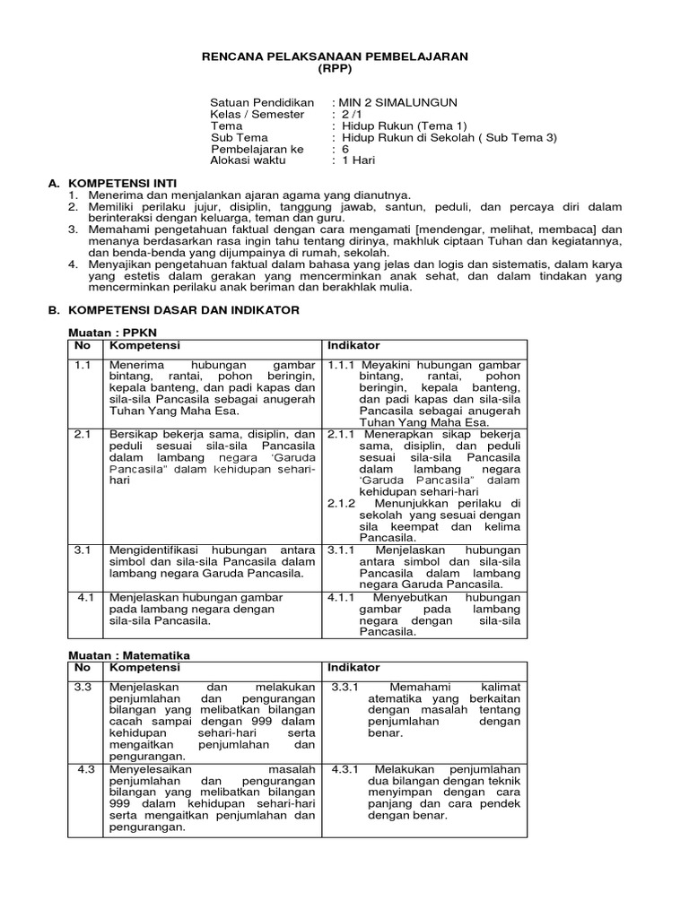 RPP 1 Apkg 1 Pemb Terpadu | PDF