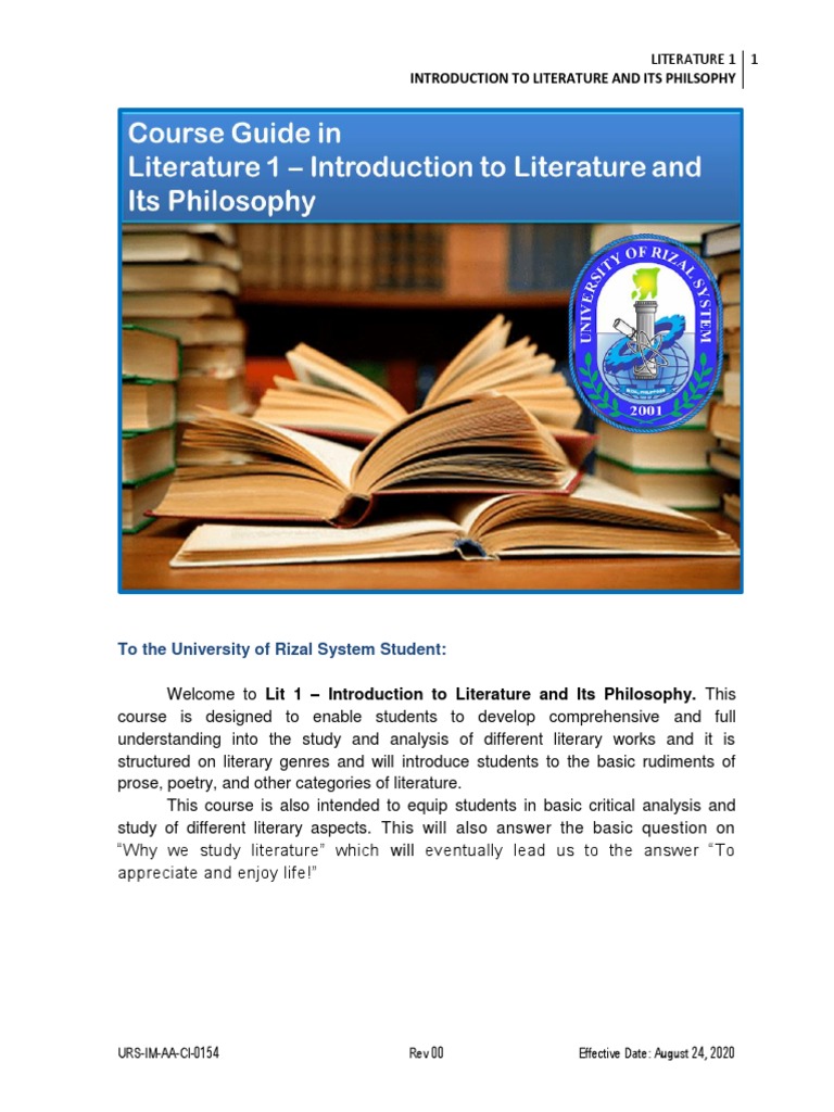 Introduction to Literature Course Guide | PDF | Feminism | Gender Studies