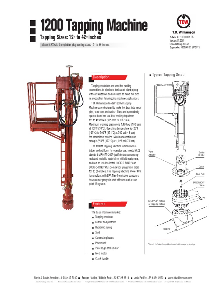 1200 Tapping Machine | PDF | Machines | Mechanical Engineering