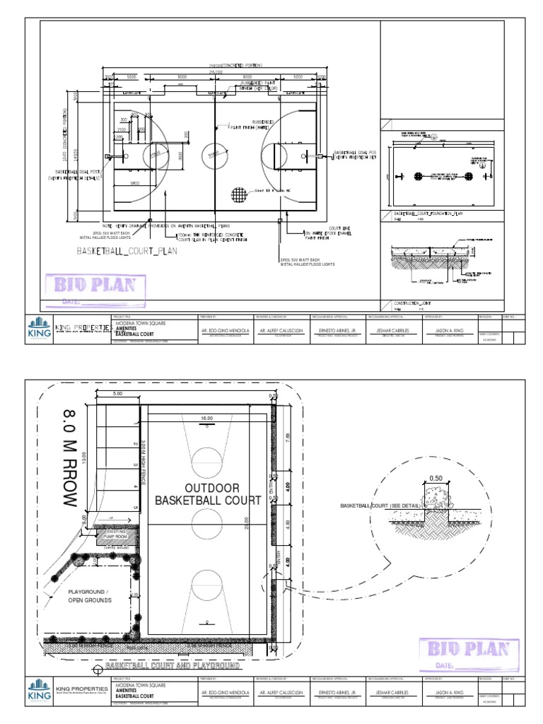 MTS - Basketball Court Plan | PDF | Leisure