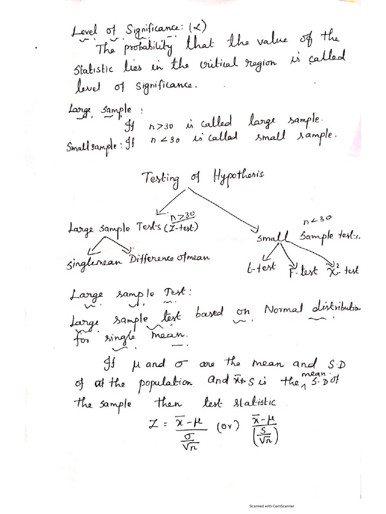 Large Sample Test | PDF