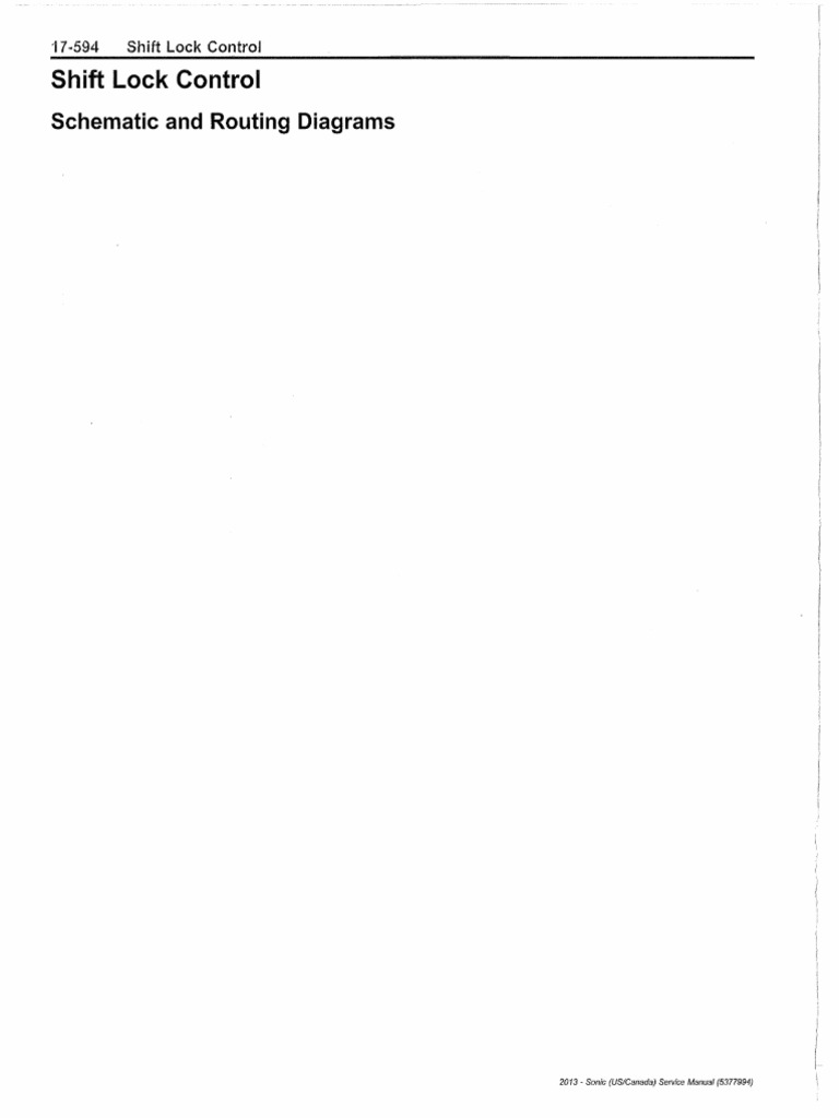 17-594 Shift Lock Control Shift Lock Control Schematic and Routing ...