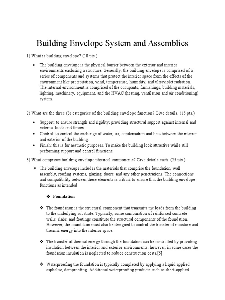 Building Envelope System and Assemblies | PDF | Environmental Design ...