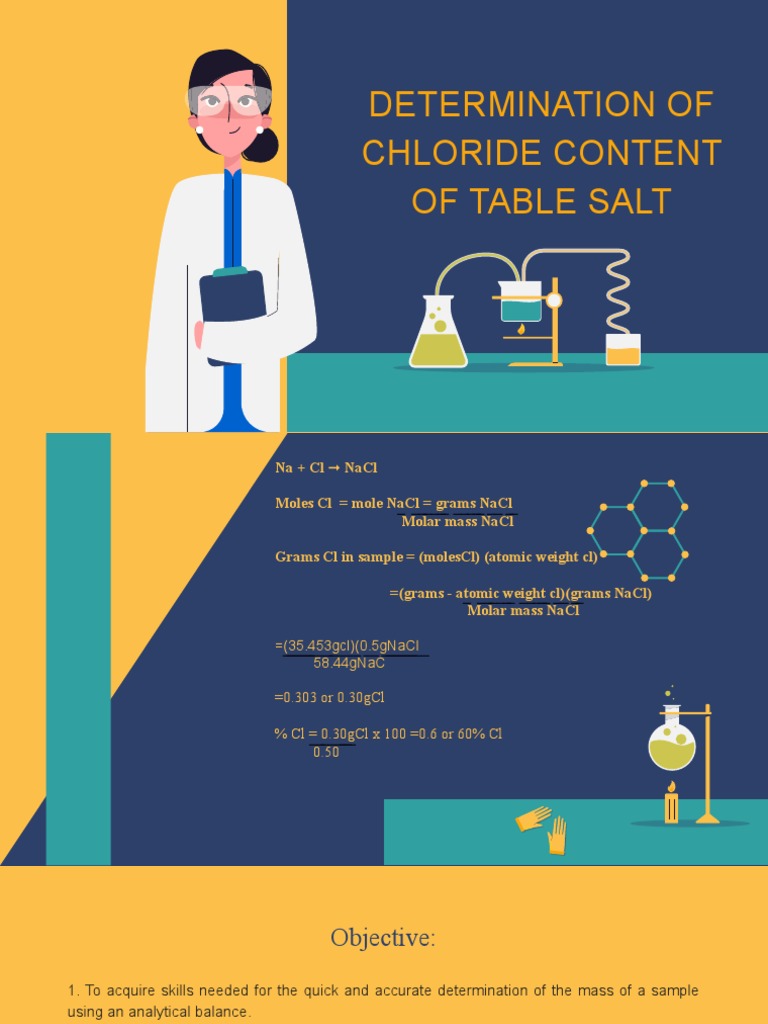 Determination of Chloride Content of Table Salt | PDF | Chloride ...