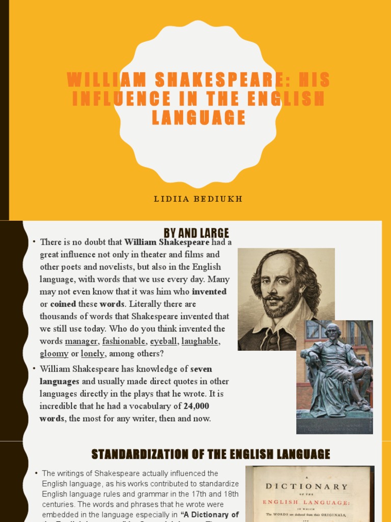 William Shakespeare: His Influence in The English Language | PDF ...