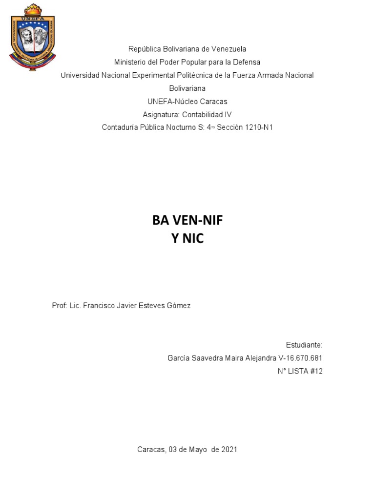 Ba Ven Nif Garcia Maira | PDF | normas internacionales de INFORMACION ...