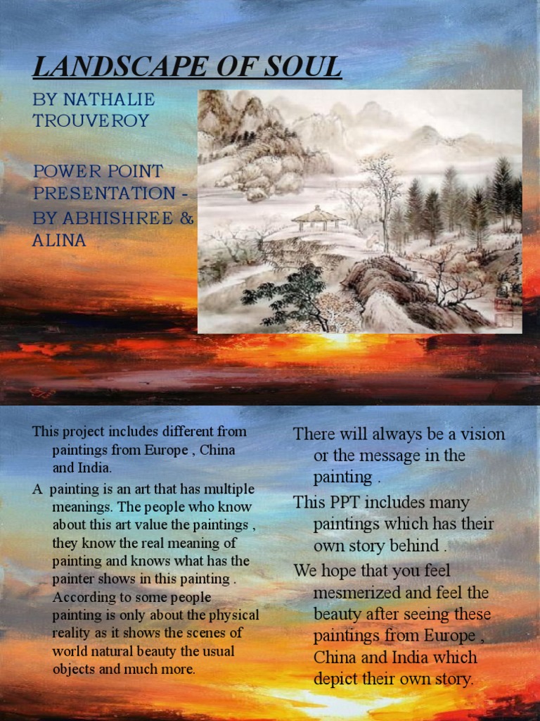 Landscape of Soul: by Nathalie Trouveroy Power Point Presentation - by ...