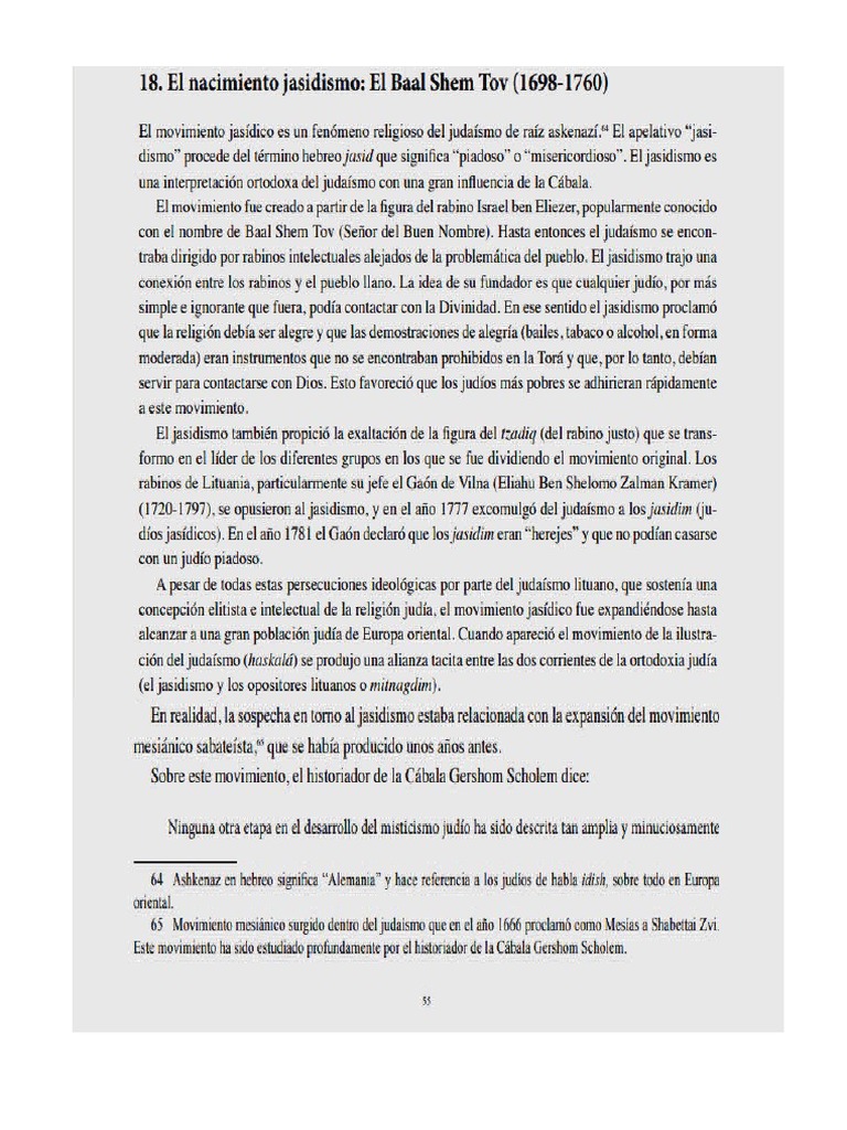 Creaciòn Del Jasidismo | PDF