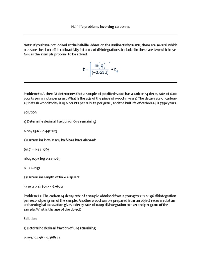 Halflife | PDF | Radiocarbon Dating | Radioactive Decay