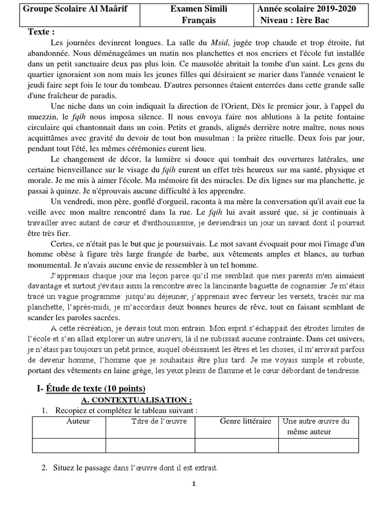 Examen Simili - 2 | PDF | Orthographie | Linguistique