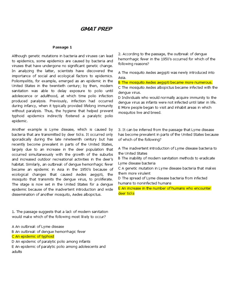 160 GMAT PREP RC Passages - Official Answers | PDF | Coral Reef ...