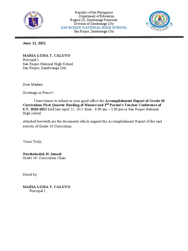 June 21 2021 PTC Accomplishment Report | PDF | Curriculum | Learning
