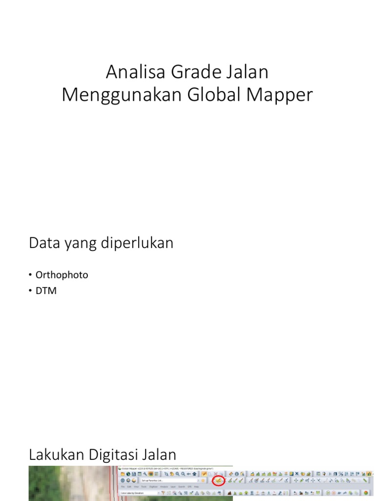 Analisa Grade Jalan Menggunakan Global Mapper | PDF