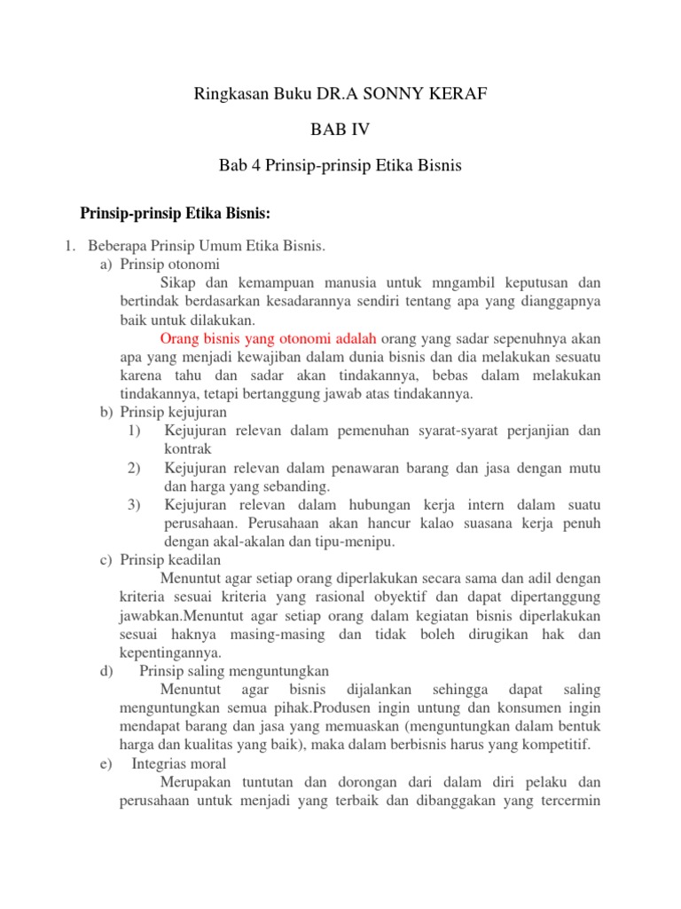 Ringkasan BAB 4 Buku DR. A SONNY KERAF | PDF