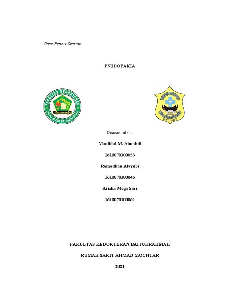 Laporan Kasus Pseudofakia dan Katarak | PDF