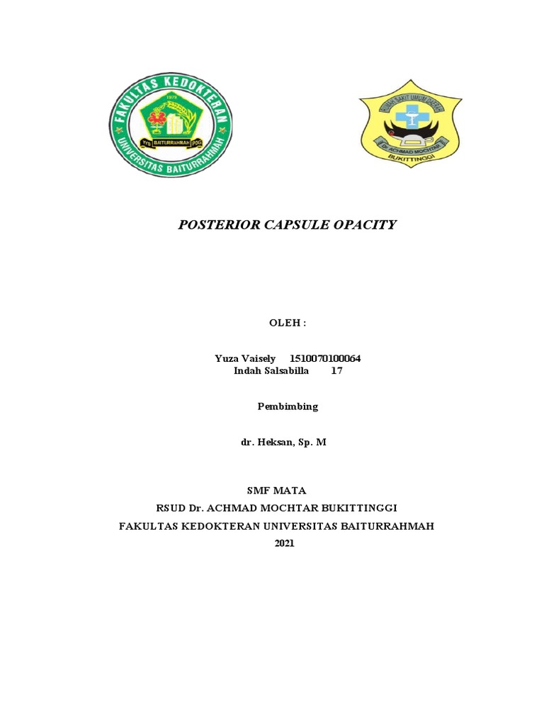 Memahami Opasitas Kapsul Posterior | PDF