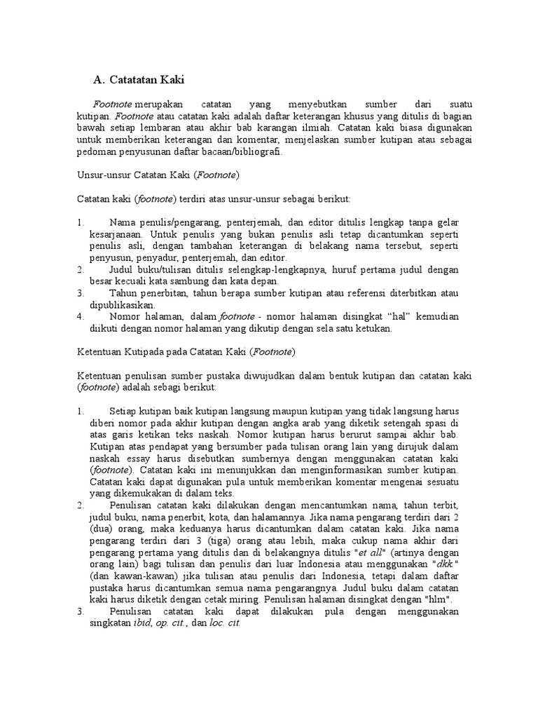 Materi Ajar Daftar Pustaka Dan Catatan K | PDF