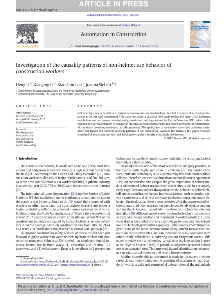 Non-Helmet Use Behaviour | PDF | Personal Protective Equipment | Risk