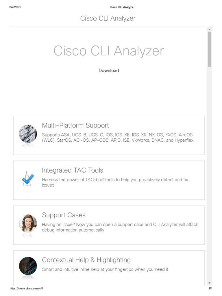 Cisco CLI Analyzer | PDF