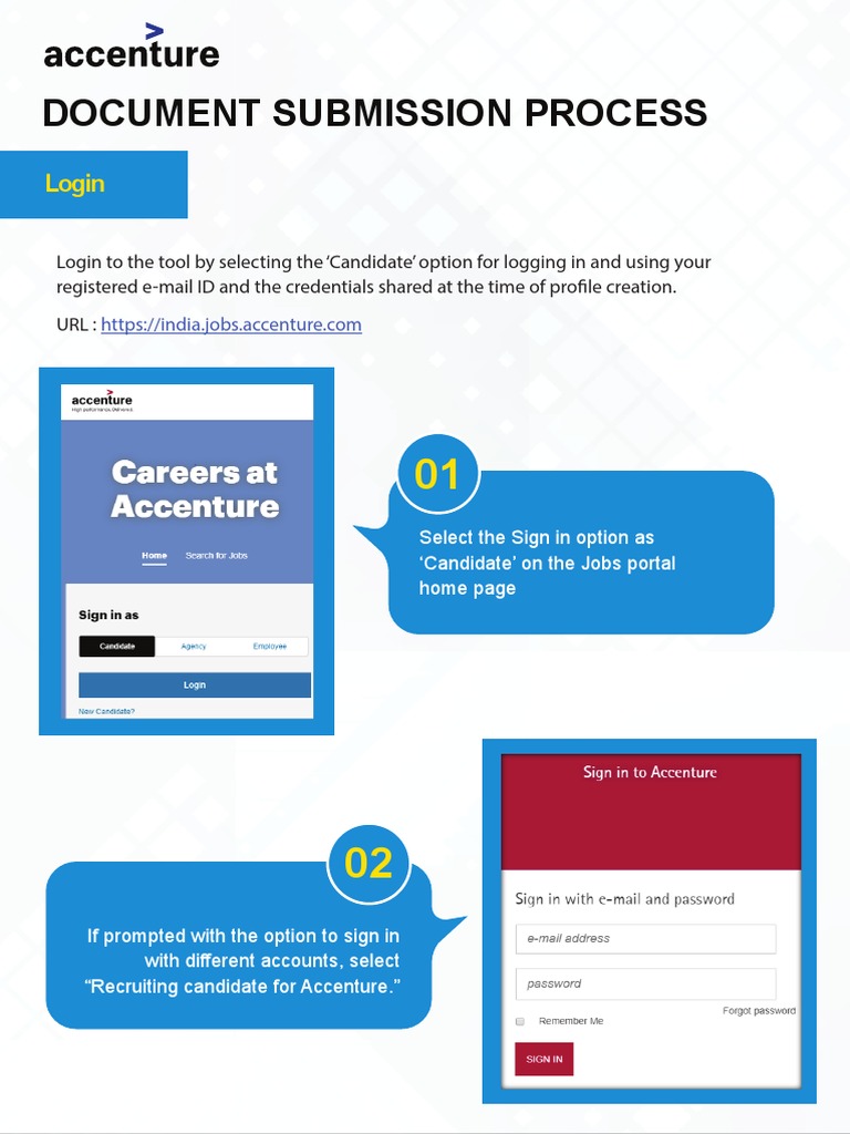 Job Aid For Document Submission Process | PDF | Login | Cyberspace
